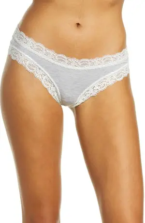 Fleur't Iconic Thong Heather Grey/chantilly