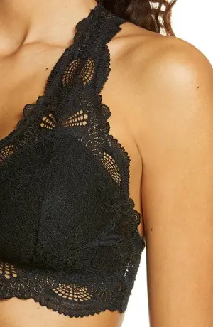 Fleur't Belle Époque Lace T-back Bralette - Black