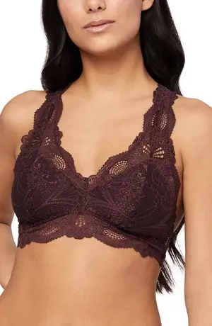 Fleur't Belle Époque Lace T-back Bralette Cocoa