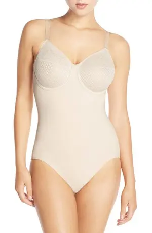 Wacoal Visual Effects Underwire Shaping Bodysuit - Sand