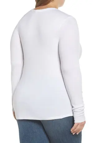 Bp. Ribbed Long-sleeve T-shirt - White