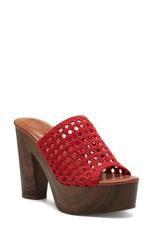 Jessica Simpson Jessica Simpson Shelbie Platform Slide Sandal Dahlia Red
