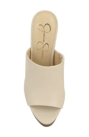 Jessica Simpson Shelbie Platform Slide Sandal - Ivory