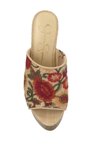 Jessica Simpson Shelbie Platform Slide Sandal - Ivory