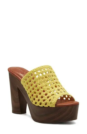 Jessica Simpson Jessica Simpson Shelbie Platform Slide Sandal Yellow