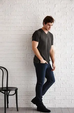 Paige Lennox Slim Fit Jeans - Cellar