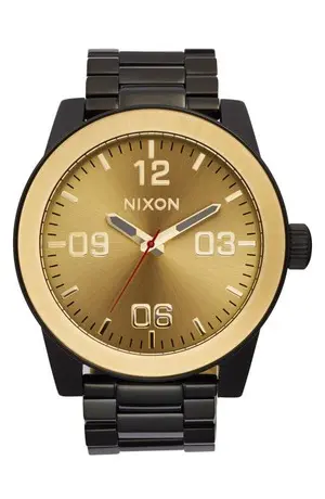 Nixon Nixon The Corporal Bracelet Watch Black/ Gold