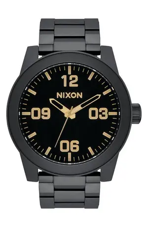 Nixon Nixon The Corporal Bracelet Watch Black/gold/black