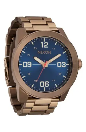 Nixon Nixon The Corporal Bracelet Watch Desert Gold / Arles Blue