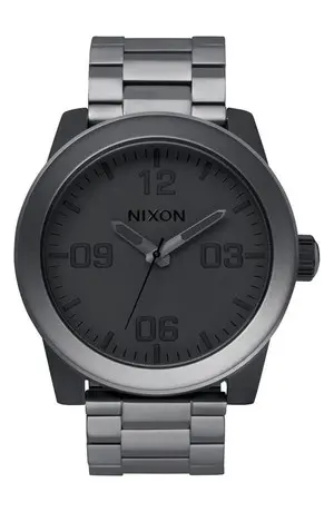 Nixon Nixon The Corporal Bracelet Watch Matte Black/matte Gunmetal