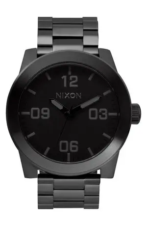 Nixon The Corporal Bracelet Watch - Super Black/black Top