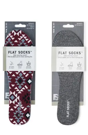FOOT PETALS Flat Socks Cushioned Insoles