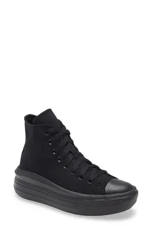 CONVERSE Chuck Taylor All Star Move High Top Platform Sneaker Black/ Black/ Almost Black