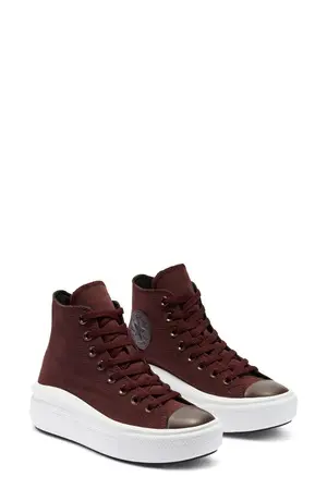 CONVERSE Chuck Taylor All Star Move High Top Platform Sneaker Black Currant/ Black/ White