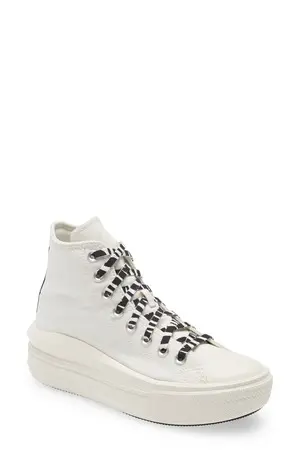 CONVERSE Chuck Taylor All Star Move High Top Platform Sneaker Egret/ Black/ Egret