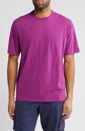 Tommy Bahama Bali Beach Crewneck T-shirt Deep Hollyhock