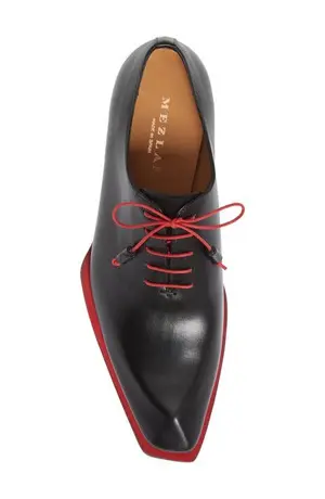 Mezlan Asymmetric Wholecut Oxford - Black