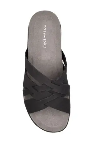 Easy Spirit Star Slide Sandal - Black Synthetic