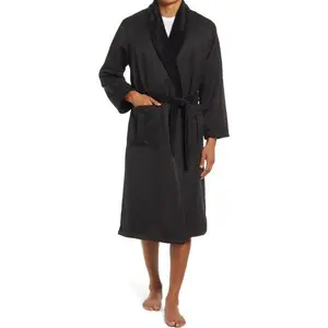 Majestic International Fleece Lined Robe - Black