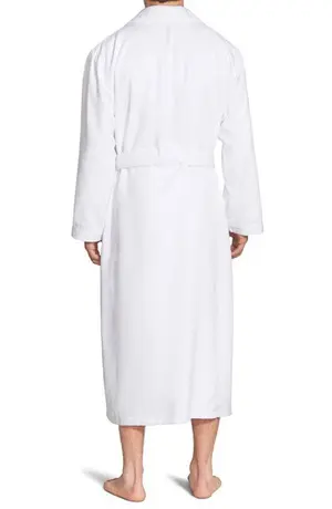 Majestic International Fleece Lined Robe - White