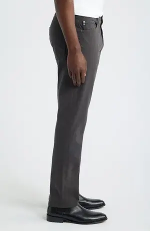 Ag Everett Stretch Sateen Slim Straight Pants - Dark Rock
