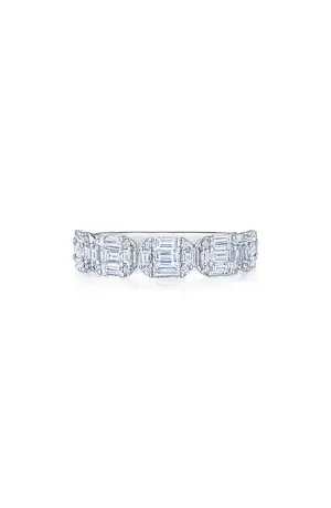 Kwiat Sunburst Diamond Baguette Band Ring - White Gold/diamond