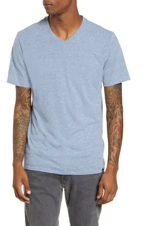 THREADS 4 THOUGHT Slim Fit V-neck T-shirt China Blue