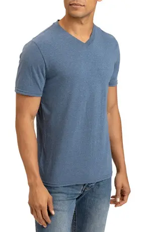 THREADS 4 THOUGHT Slim Fit V-neck T-shirt Heather Breakwater