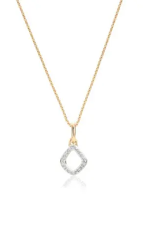 Monica Vinader Riva Mini Kite Diamond Pavé Pendant Charm - Yellow Gold/diamond
