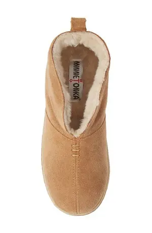 Minnetonka Tucson Faux-fur Lined Bootie - Cinnamon Suede