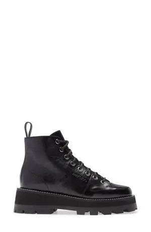 JIMMY CHOO Colby Crystal Welt Platform Lace Up Boot