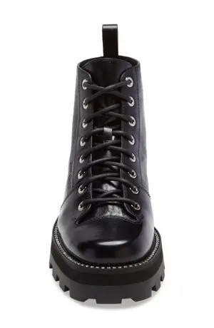 JIMMY CHOO Colby Crystal Welt Platform Lace Up Boot