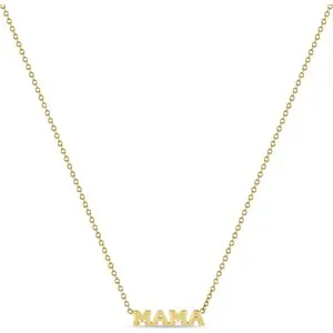 Zoe Chicco 14k Gold Mama Pendant Necklace - 14k Yellow Gold