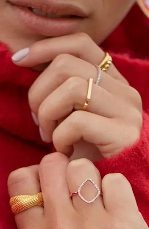 Monica Vinader Signature Thin Ring - Gold