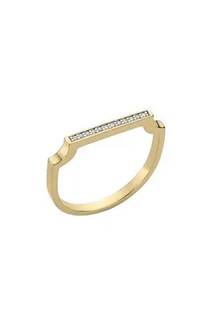 Monica Vinader Signature Thin Diamond Ring - Gold/diamonds