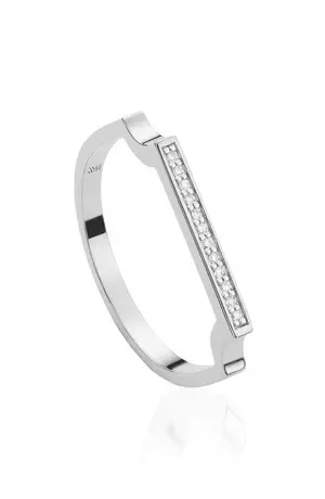 Monica Vinader Signature Thin Diamond Ring - Silver