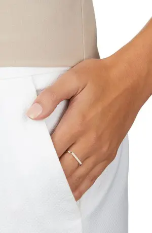 Monica Vinader Signature Thin Diamond Ring - Silver