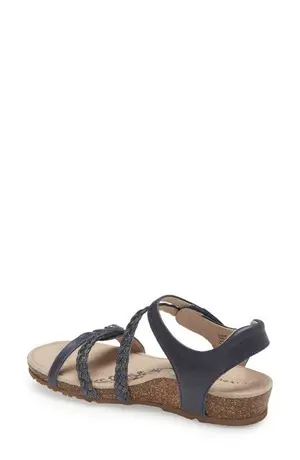 AETREX Jillian Braided Leather Strap Sandal