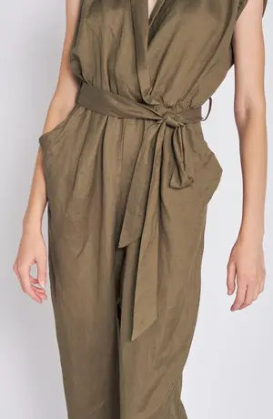 EN SAISON Tie Waist Jumpsuit