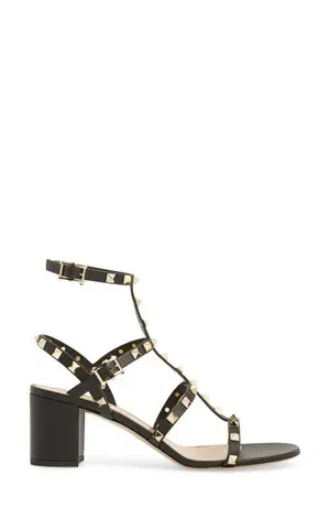 Valentino Garavani Rockstud Block Heel Sandal - Nero