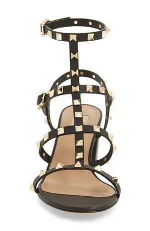 Valentino Garavani Rockstud Block Heel Sandal - Nero
