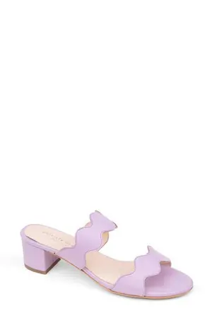 PATRICIA GREEN Patricia Green Palm Beach Scalloped Slide Sandals Lilac