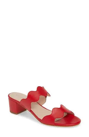 PATRICIA GREEN Palm Beach Slides - Red/red Leather