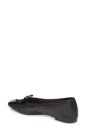 Schutz Arissa Square Toe Ballet Flat - Black Croc