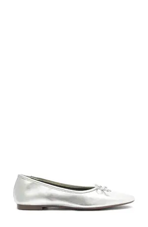 Schutz Arissa Square Toe Ballet Flat - Prata