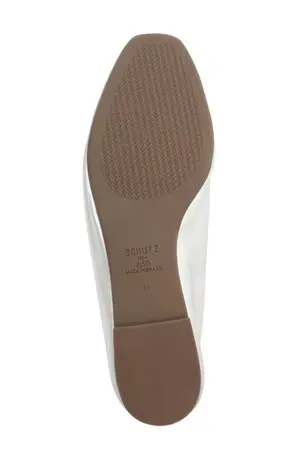 Schutz Arissa Square Toe Ballet Flat - Prata