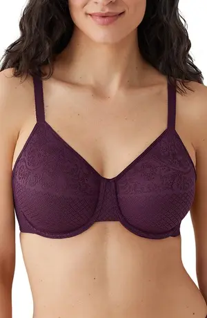 Wacoal Visual Effects Underwire Minimizer Bra Italian Plum