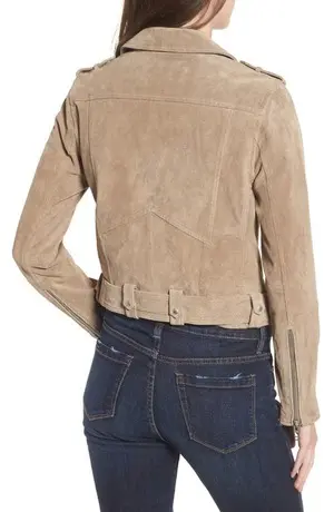 Blanknyc Suede Moto Jacket - Sand Stoner