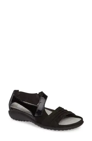 Naot Papaki Sandal - Black Patent Leather