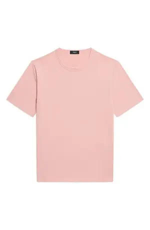 Theory Essential In Cosmos Slub Cotton Tee - Chalk Pink